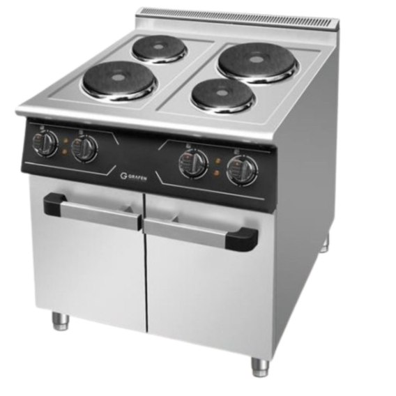 GRAFEN GREC4C | Kuchnia Elektryczna 4-Polowa z Szafką 9,2 kW400V ...